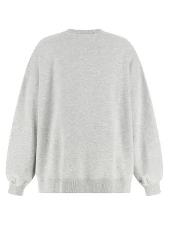 Rotate Logo-Embroidered Cotton Sweatshirt - Grey