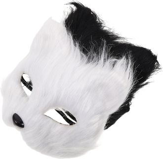 Pretyzoom SHINEOFI 2 STK. Fuchs Masquerade Masken Halbgesichts-Stil mit Pl&uuml;schfell Tierische Kost&uuml;maccessoires f&uuml;r Halloween Karneval Weihnachten Unisex Wiederv