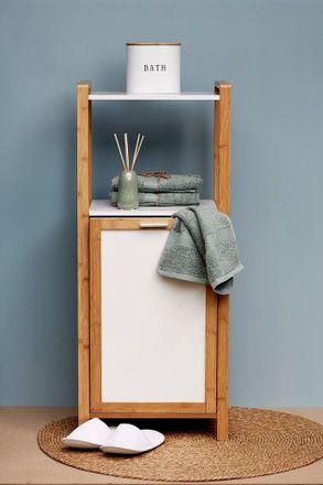 WENKO home24 Regal Finja III 40 x 95 x 30cm Braun/Wei&szlig;
