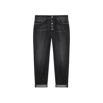 Dondup Schwarze Denim Loose Fit Jeans - - Jeans - Damen - Schwarzk - W24