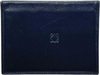 Loewe Pre-owned Card case - Femme - Pre-owned - Bleu - Taille: ONE Size