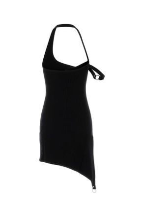 Courr&egrave;ges Womens Black Viscose Blend Dress Exterior: Nylon Abiti