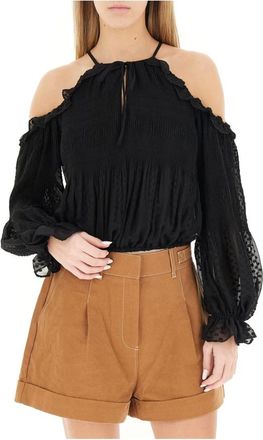 Guess Femme, Blouses et Chemises, Noir, Taille: 40 FR Emilia Top