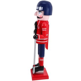 Healifty Weihnachtlicher Nussknacker Eishockey Spieler Figur 36cm Tischdekoration f&uuml;r Weihnachten und Festtagsdeko