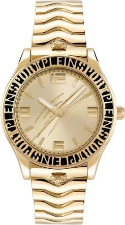 Plein Sport Femme, Accessoires, Jaune, Taille: ONE Size &Eacute;l&eacute;gante montre-bracelet avec look chronographe