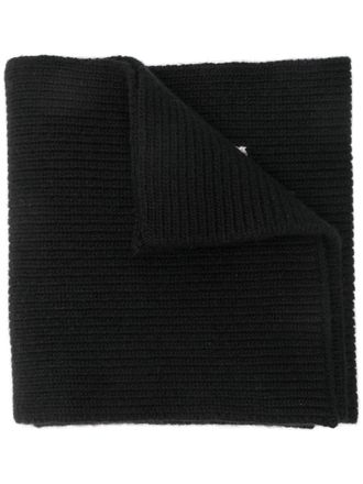 Valentino Garavani &eacute;charpe &agrave; logo en jacquard en cachemire m&eacute;lang&eacute; - Noir