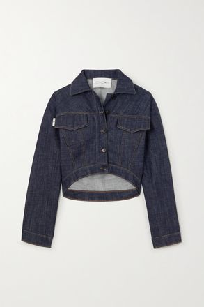 AZ FACTORY + Lutz Huelle Verk&uuml;rzte Jeansjacke - Blau