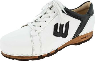 Woody Herren Wayne Clog Sneaker, Weiss-Schwarz, 48 EU