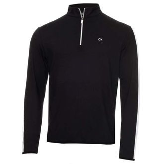 Calvin Klein Herren Newport Sweater mit gestreiften Ärmeln - Schwarz/Weiß - XXXL