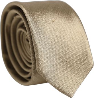 Dolce & Gabbana Silk Satin Necktie - Gold