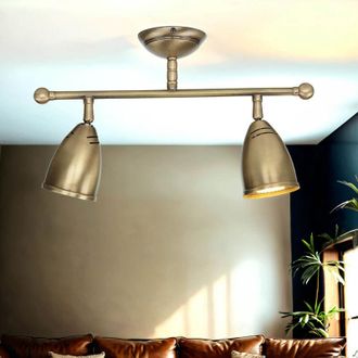 Licht-Erlebnisse Schwenkbare Deckenlampe Rustikal Bronze Hell