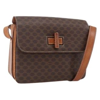 Celine Pre-owned Vintage Canvas Schultertasche - - Pre-owned - Damen - Braun - ONE SIZE