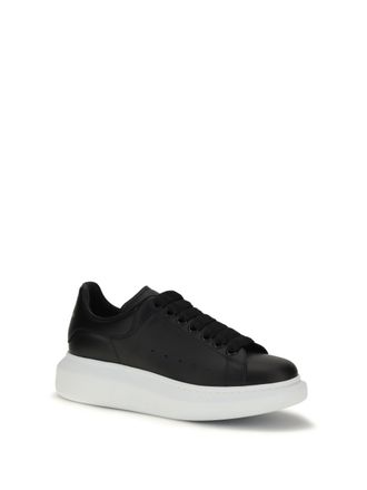 Alexander McQueen Womens Leather Sneakers Black