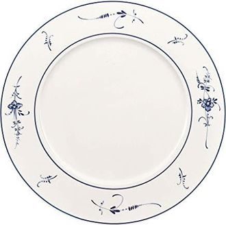 Villeroy & Boch Vieux Luxembourg Platzteller, 30 cm, Premium Porzellan, Weiß/Blau, 10-2341-2680