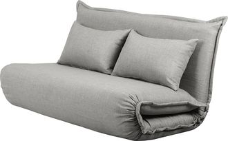 M&oslash;rteens home24 Schlafsofa Jake Grau/Hellgrau Webstoff Radis 150 x 75 x 85cm Skandi