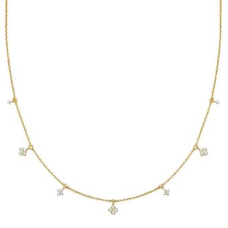 Glanzst&uuml;cke M&uuml;nchen Halskette - Sterling Silber Halskette Zirkonia - Gr. unisize - in Gold - f&uuml;r Damen