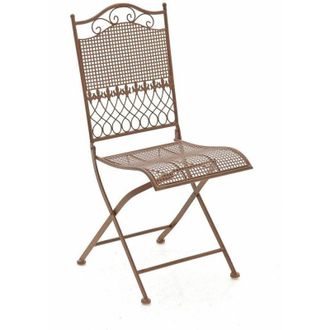 Clp Chaise de jardin Kiran en fer forg&eacute; Marron antique