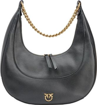 Pinko Pinko, Femme, Sacs, Noir, Taille: ONE Size Brioche Hobo