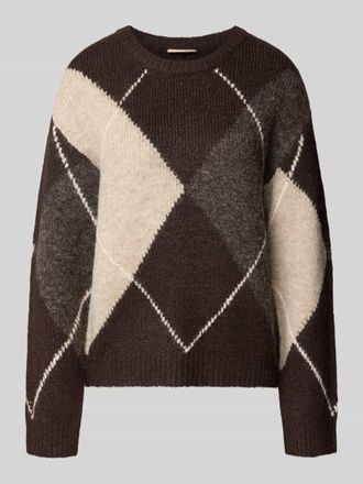 Freequent Relaxed Fit Strickpullover aus elastischem Woll-Mix Modell lulu