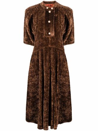 Colville robe mi-longue à effet de velours côtelé - Marron