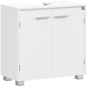 Vasagle Vasagle - Meuble sous lavabo, Meuble de Salle de Bain, 2 Compartiments derri&egrave;re Les Portes, pour Lavabo sans Colonne, avec Pieds, 30 x 60 x 60 cm