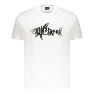 Paul & Shark Logo Detail Baumwoll T-shirt - - Tops - Herren - Wei&szlig; - S