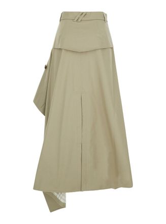 Burberry Womens Skirt Heather Beige Cotton
