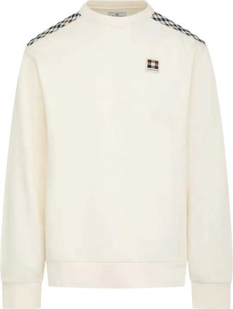 Aquascutum Homme, Sweatshirts et sweats &agrave; capuche, Blanc, Taille: L Small Logo Crewneck