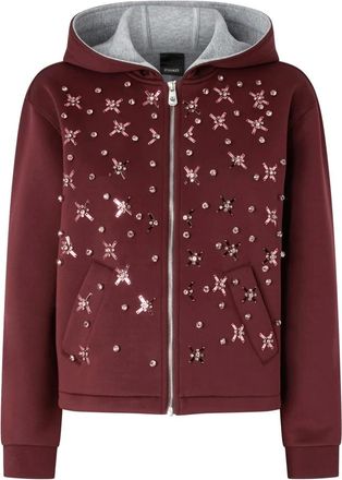 Pinko Pinko, Femme, Sweatshirts et sweats &agrave; capuche, Brun, Taille: 38 FR Giubbino stile felpa