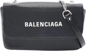 Balenciaga Pre-owned Sac bandouli&egrave;re Everyday Chain Wallet - Femme - Pre-owned - Noir - Taille: ONE Size