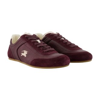 Burberry Womens Lf Knight L Sneakers - Burberry Leather Burgundy Lambskin Shoes