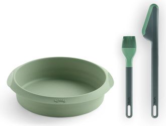 Lékué Heißluftfritteusen-Kochzubehör, 1 Heißluftfritteusen-Form, 1 Satz Zangen und 1 Pinsel