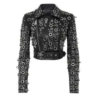Philipp Plein Femme, Vestes, Noir, Taille: 42 FR Perfecto Jacket