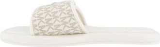 Michael Kors Femme, Chaussures, Blanc, Taille: 39 EU Suki Signature Logo Slide Sandal