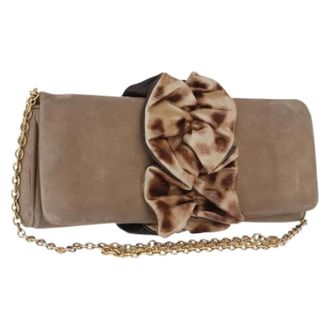Dolce & Gabbana Pre-owned Wildleder schultertasche - - Pre-owned - Damen - Braun - ONE SIZE