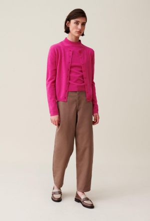 Claudie Pierlot Wollcardigan mit CP-Stickerei