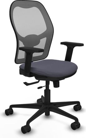 Piqueras y Crespo B&uuml;rostuhl mit 2D-Armlehnen, h&ouml;henverstellbare Lendenwirbelst&uuml;tze, ausgestattet mit Syncro/Traslack und Schaumstoff, Rollen 65 mm, Nylon, Grau/Dunkelgr