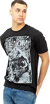 MARVEL Venom Web T-Shirt, Noir, L Homme