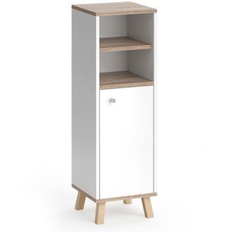 Vicco Meuble de rangement de salle de bain Senyo, Blanc, 30 x 95 cm