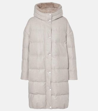 Brunello Cucinelli Manteau doudoune en laine