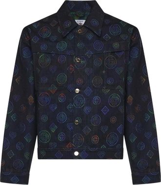 Casablanca Heatmap Denim Jacket - - Jackets - Herren - Blau - XL