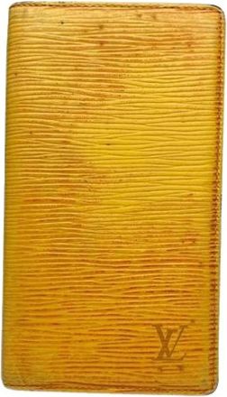 Louis Vuitton unisex, Pre-owned, Jaune, Taille: ONE Size Portefeuille en cuir Pre-owned