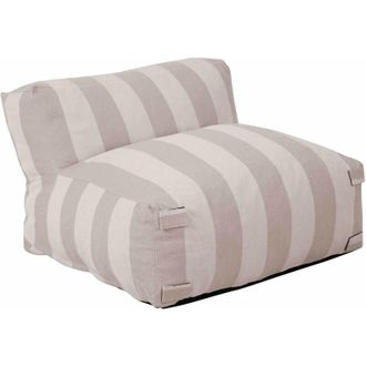 Oviala Fauteuil de jardin ray&eacute; pour canap&eacute; modulable beige - Mixi