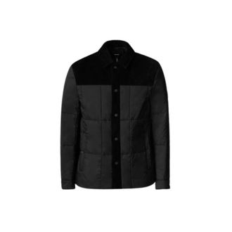 Mackage Homme, Vestes, Noir, Taille: 3XS Henrik Veste chemise en su&egrave;de &agrave; mati&egrave;res mixtes