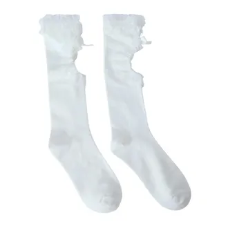 Vans Femme, Sous-v&ecirc;tements, Blanc, Taille: S Metagirl Ruffle Knee High Sock