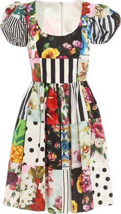Dolce & Gabbana Robe Au Genou - Sicilian Patchwork