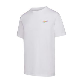 Speedo Unisex-Erwachsene T-Shirt, Kurz&auml;rmelig, Rundhalsausschnitt, Pride-Grafik Kurze &Auml;rmel, 2023 White, Large