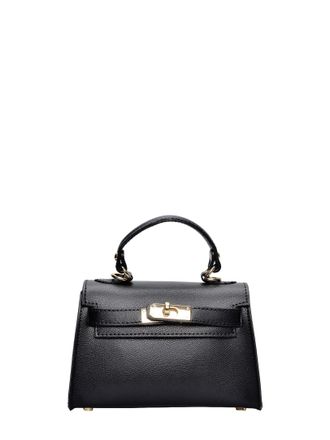 Isabella Rhea Schwarz Rindsledertasche