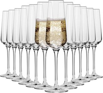 Krosno Sektgläser Champagnerflöten | Set von 12 | 180 ML | Avant-Garde Kollektion | Bleifreies Kristallglas | Proseccogläser | Für Zuhause, Restaurants & Par