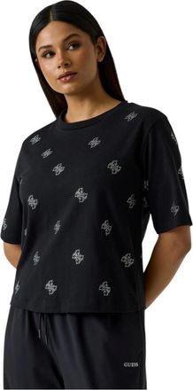 Guess Femme, Tops, Noir, Taille: 38 FR Activewear T-shirt
